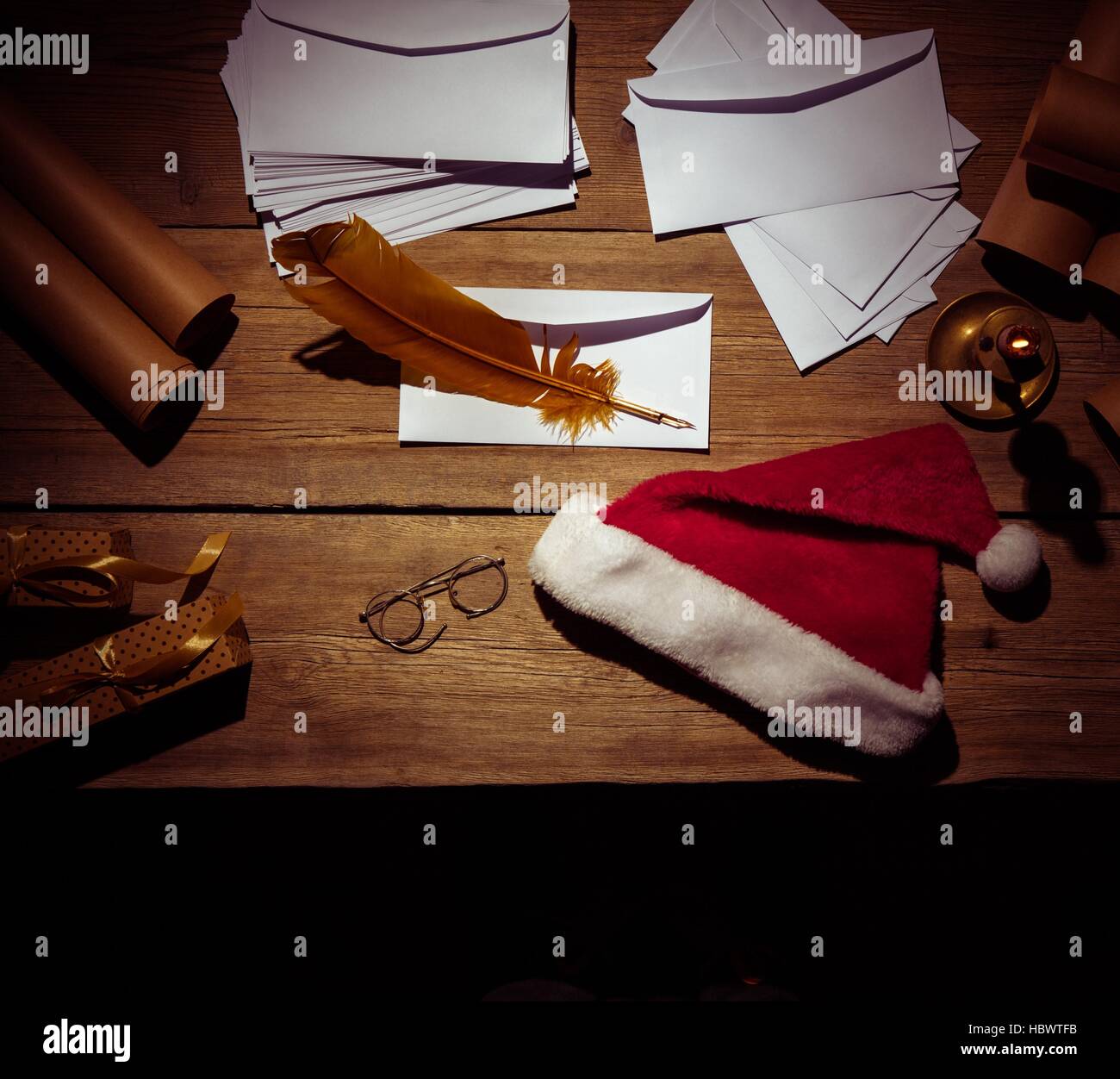 Santa Claus workplace Stock Photo - Alamy