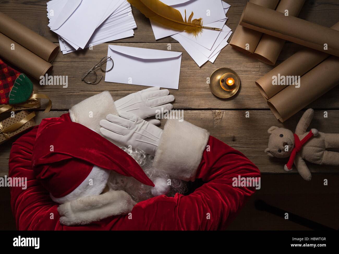 Old man sleeping and christmas hi-res stock photography and images - Alamy