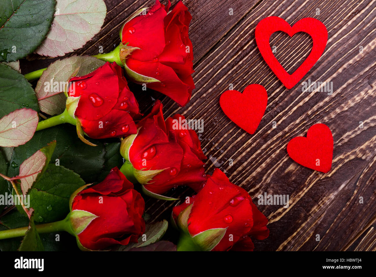 Roses with water drops Stock Photo - Alamy