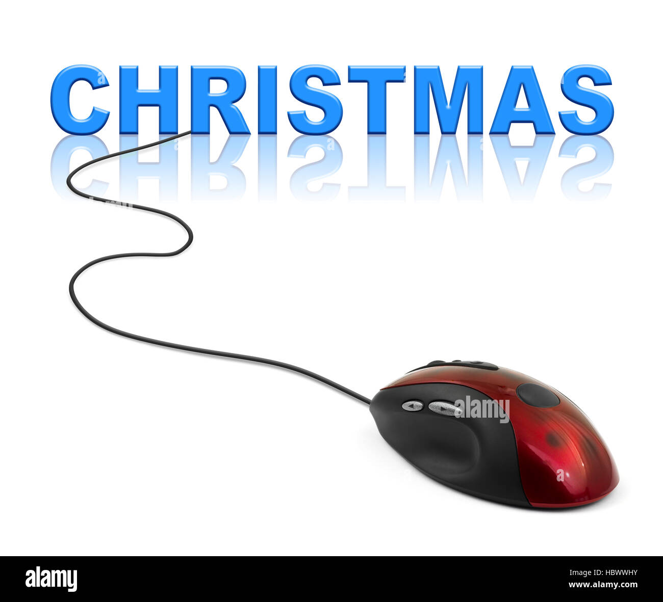 Computer mouse and Christmas Stock Photo - Alamy