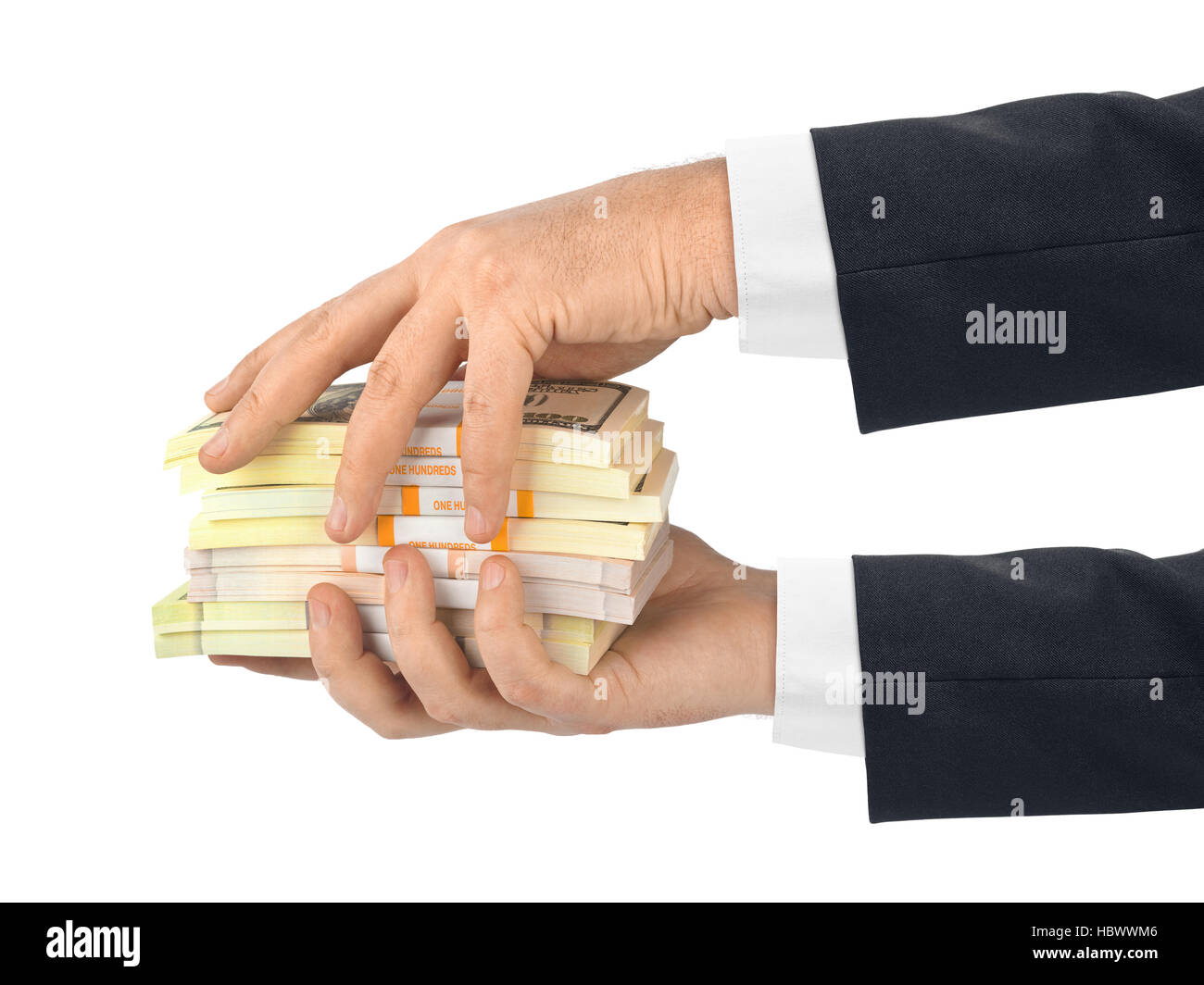 Hand with money Stock Photo - Alamy