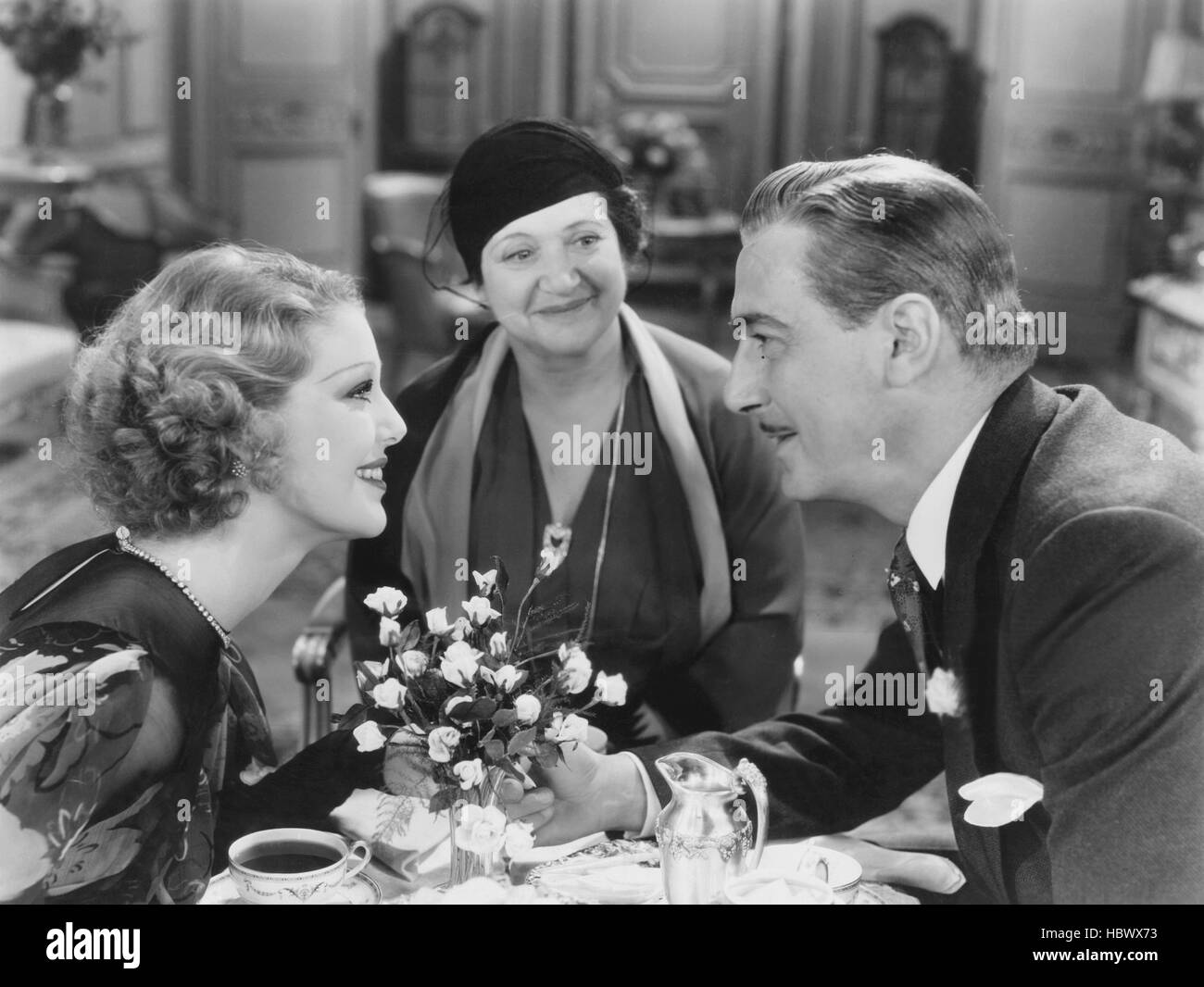 GRAND SLAM, from left: Loretta Young, Emma Dunn, Paul Lukas, 1933 Stock ...