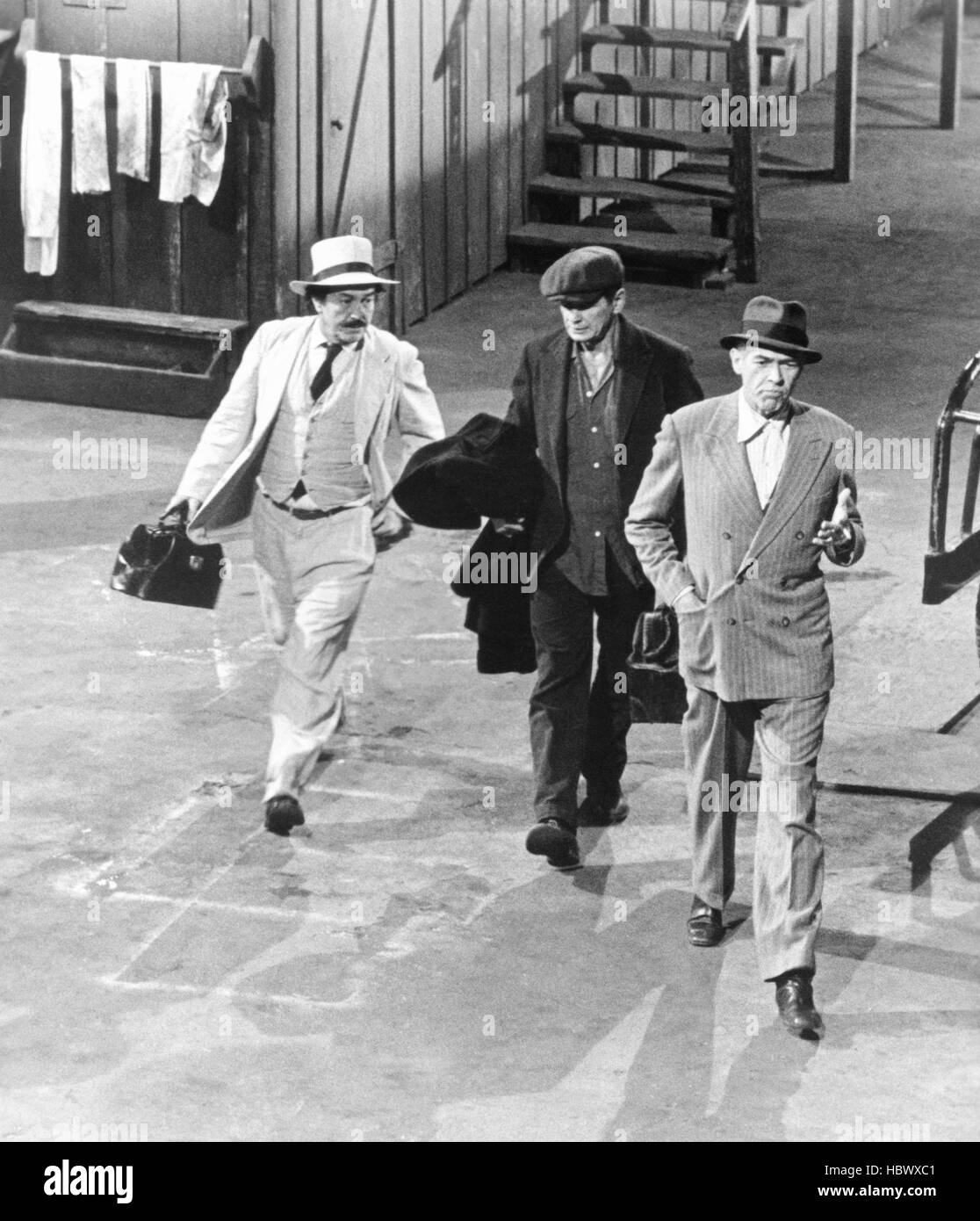 HARD TIMES, from left: Strother Martin, Charles Bronson, James Coburn ...