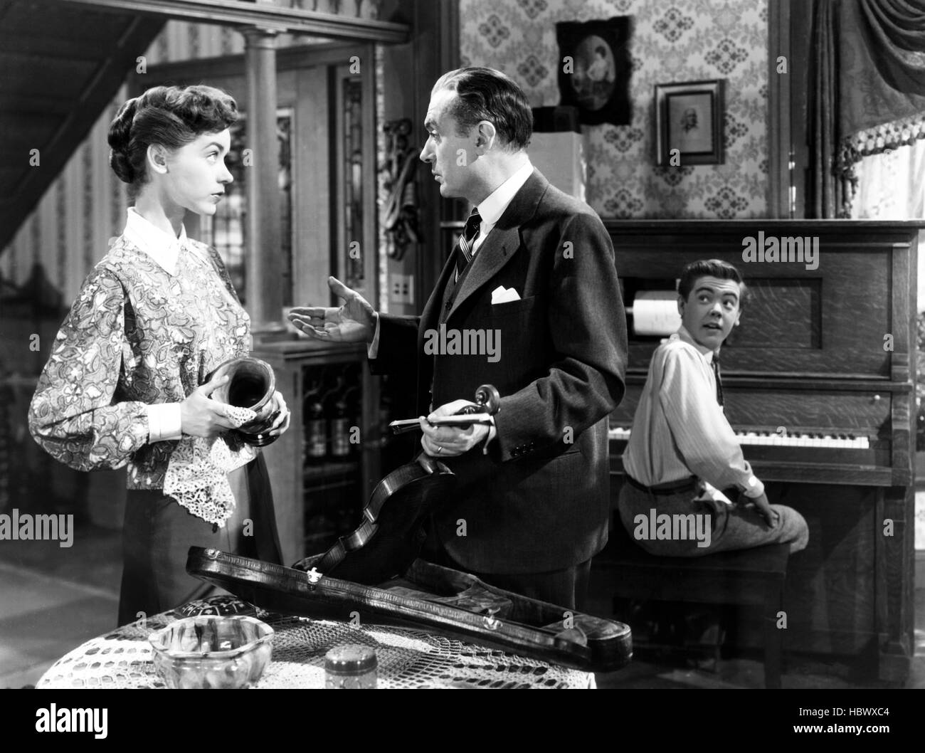 THE HAPPY TIME, from left, Marsha Hunt, Charles Boyer, Bobby Driscoll ...