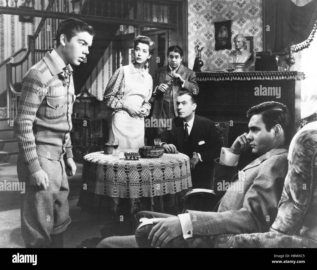 THE HAPPY TIME, from left: Bobby Driscoll, Marsha Hunt, Kurt Kasznar ...