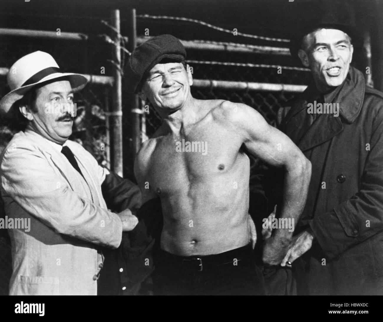 HARD TIMES, from left: Strother Martin, Charles Bronson, James Coburn ...