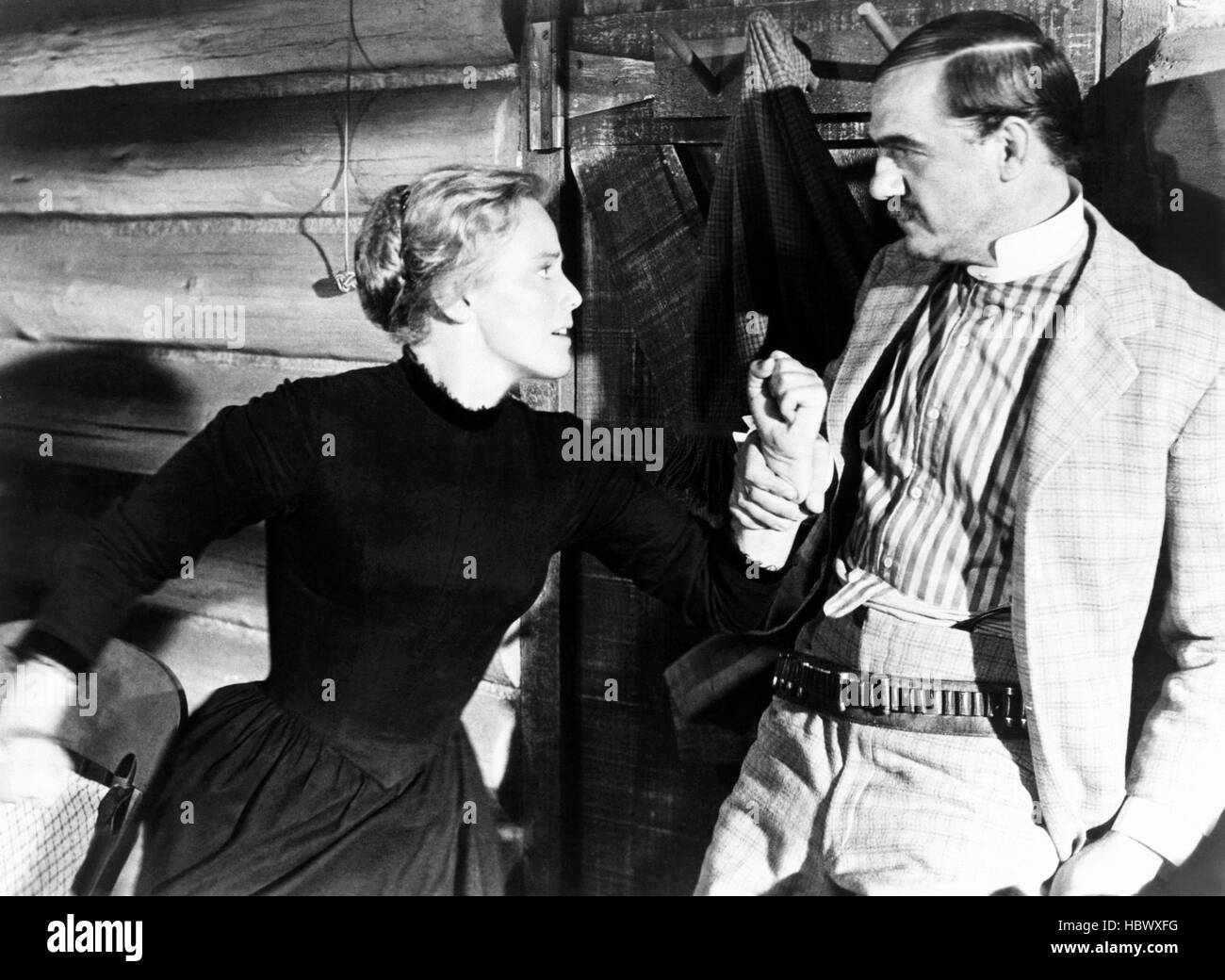 THE HANGING TREE, from left, Maria Schell, Karl Malden, 1959 Stock ...