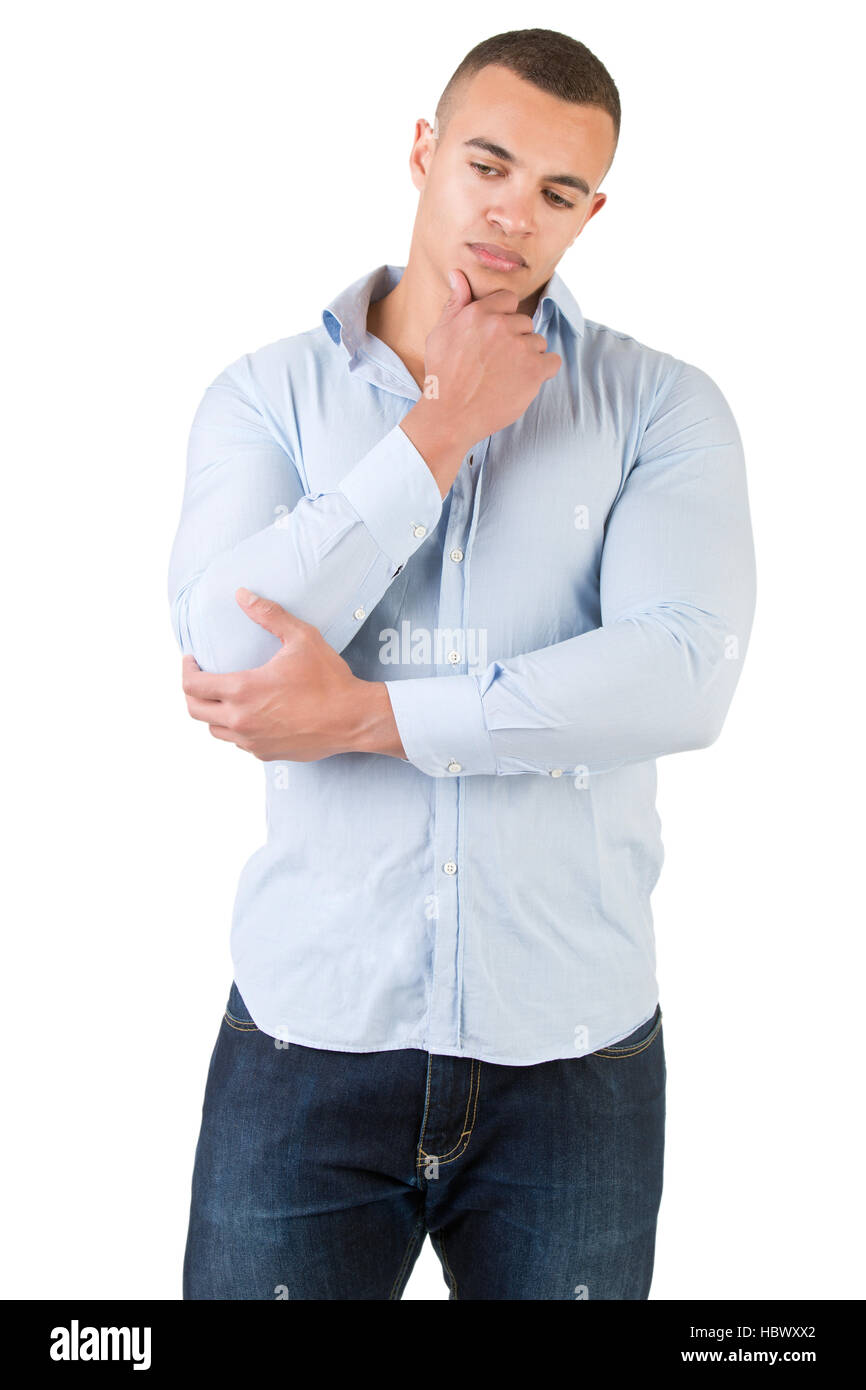 Dreaming young man in Cut Out Stock Images & Pictures - Alamy