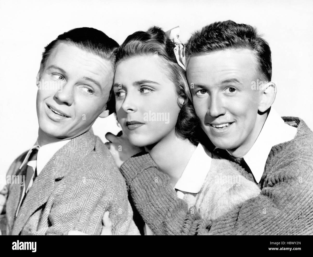 HENRY ALDRICH HAUNTS A HOUSE, from left, Jimmy Lydon, Joan Mortimer ...