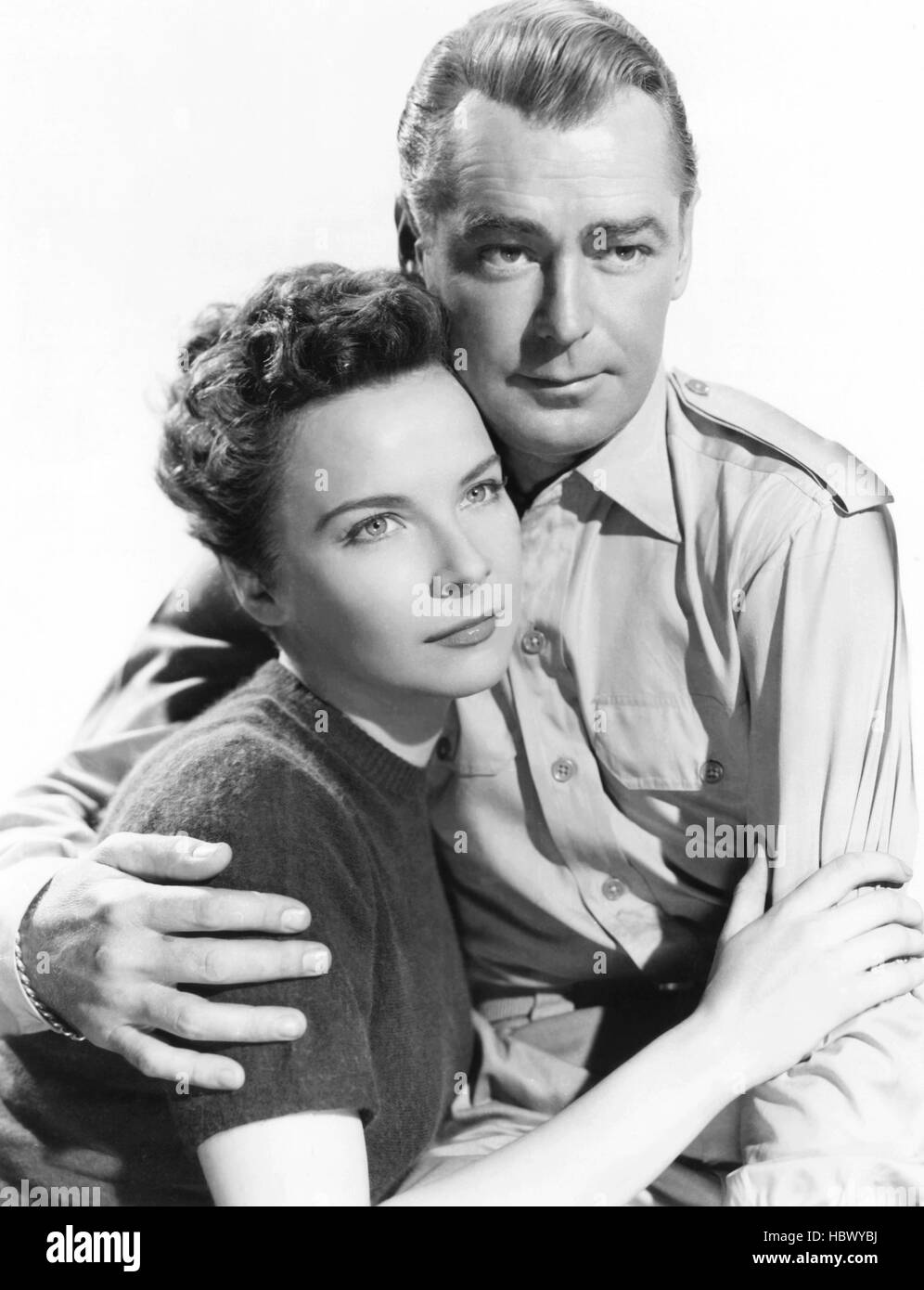 HELL BELOW ZERO, from left: Joan Tetzel, Alan Ladd, 1954 Stock Photo ...