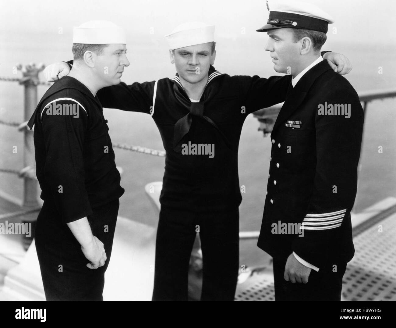 HERE COMES THE NAVY, from left: Frank McHugh, James Cagney, Pat O'Brien ...