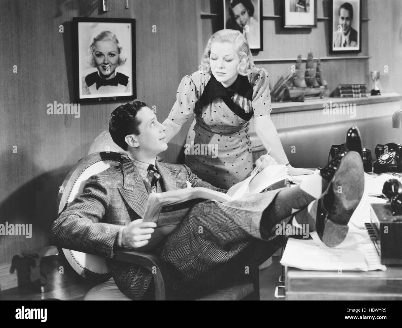 HERE COMES CARTER, from left: Ross Alexander, Glenda Farrell, 1936 ...