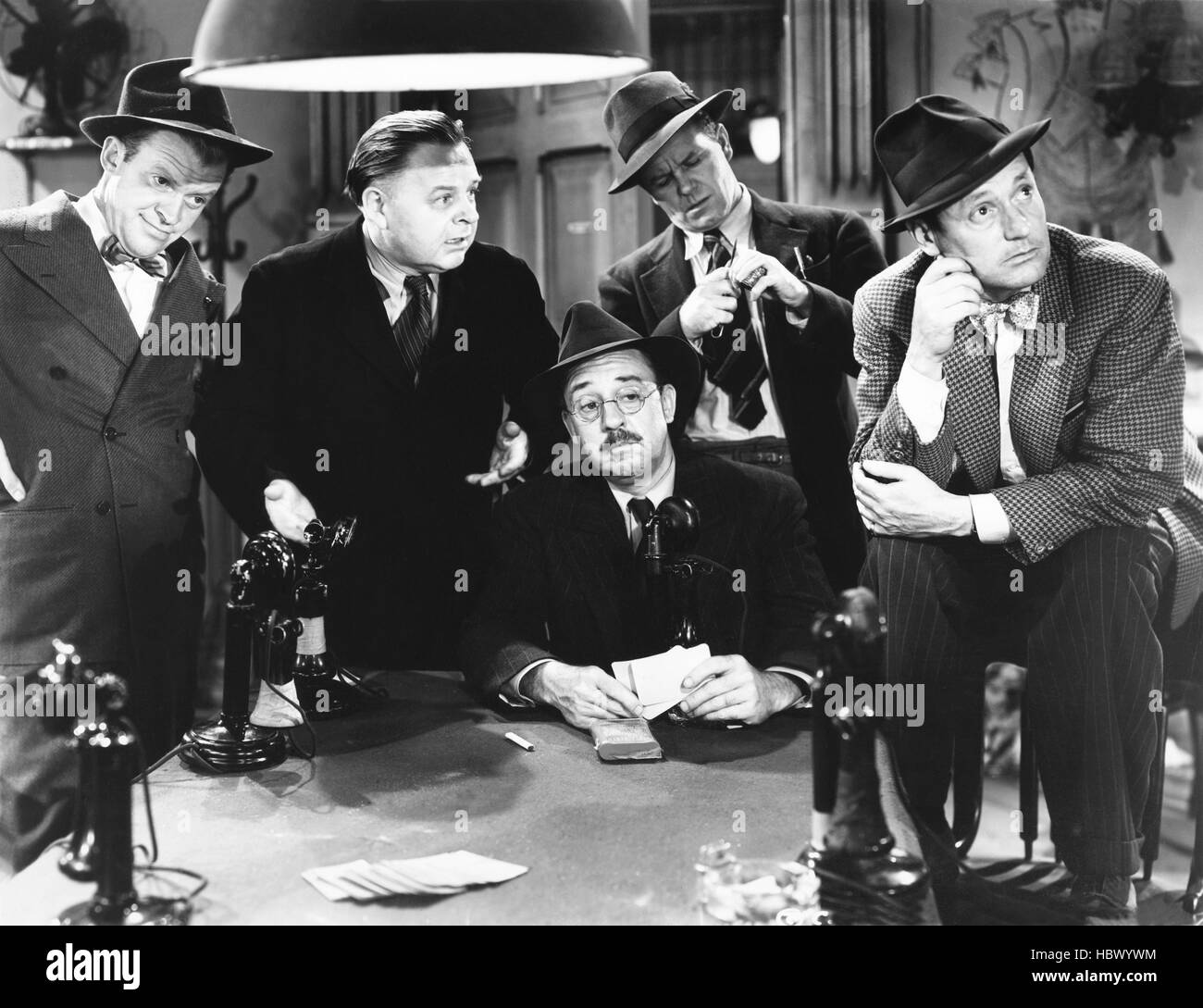 HIS GIRL FRIDAY, from left: Frank Jenks, Gene Lockhart, Porter Hall ...