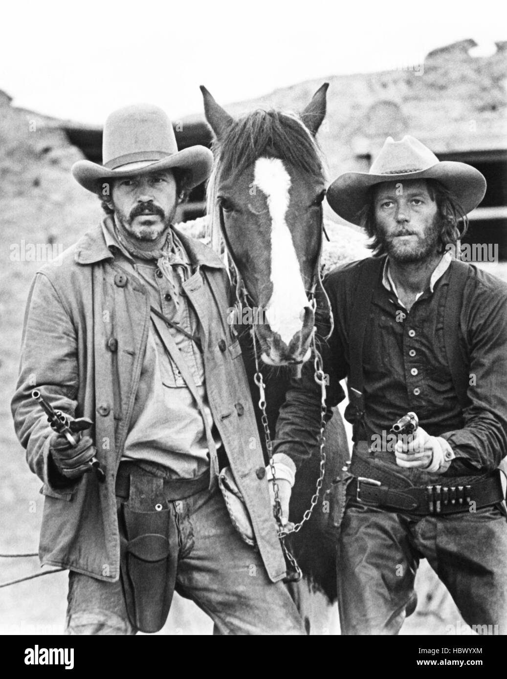 THE HIRED HAND, from left: Warren Oates, Peter Fonda, 1971 Stock Photo ...