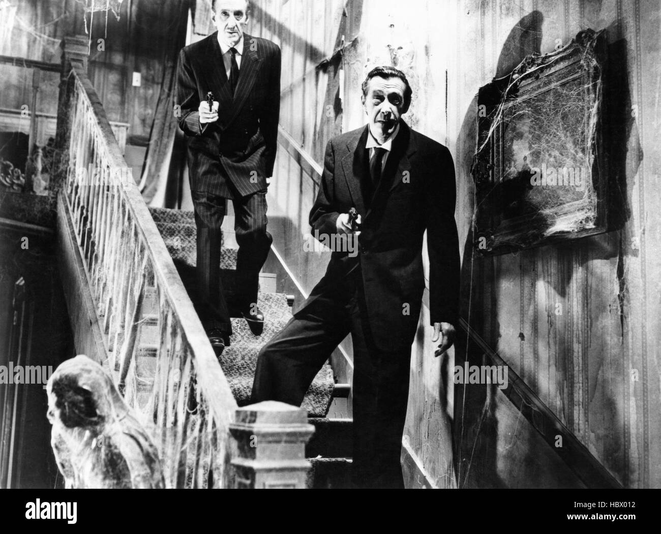 HILLBILLYS IN A HAUNTED HOUSE, back to front: Basil Rathbone, John ...