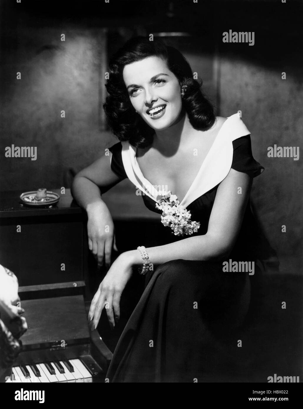 HIS KIND OF WOMAN, Jane Russell, in a dress by Howard Greer, 1951 Stock ...