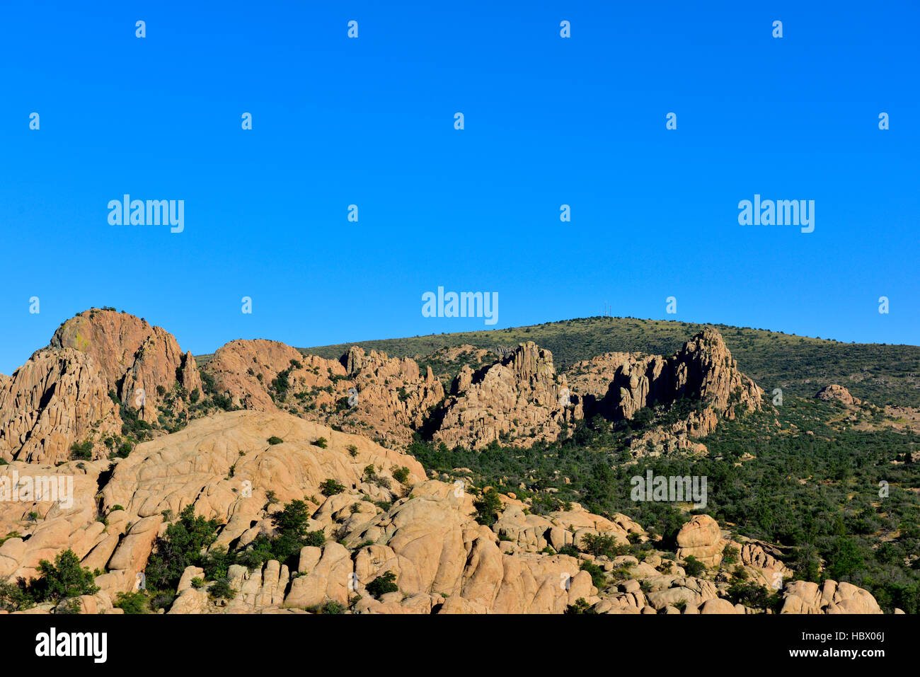 Rugged rocky wilderness terrain near Granite Dells, Prescott, Arizona ...