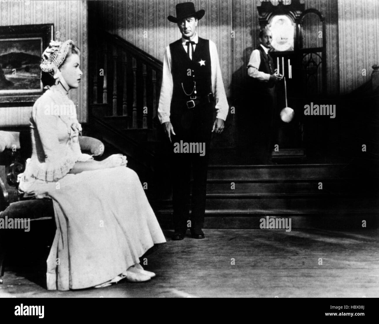 HIGH NOON, Grace Kelly, Gary Cooper, Howland Chamberlain, 1952 Stock ...