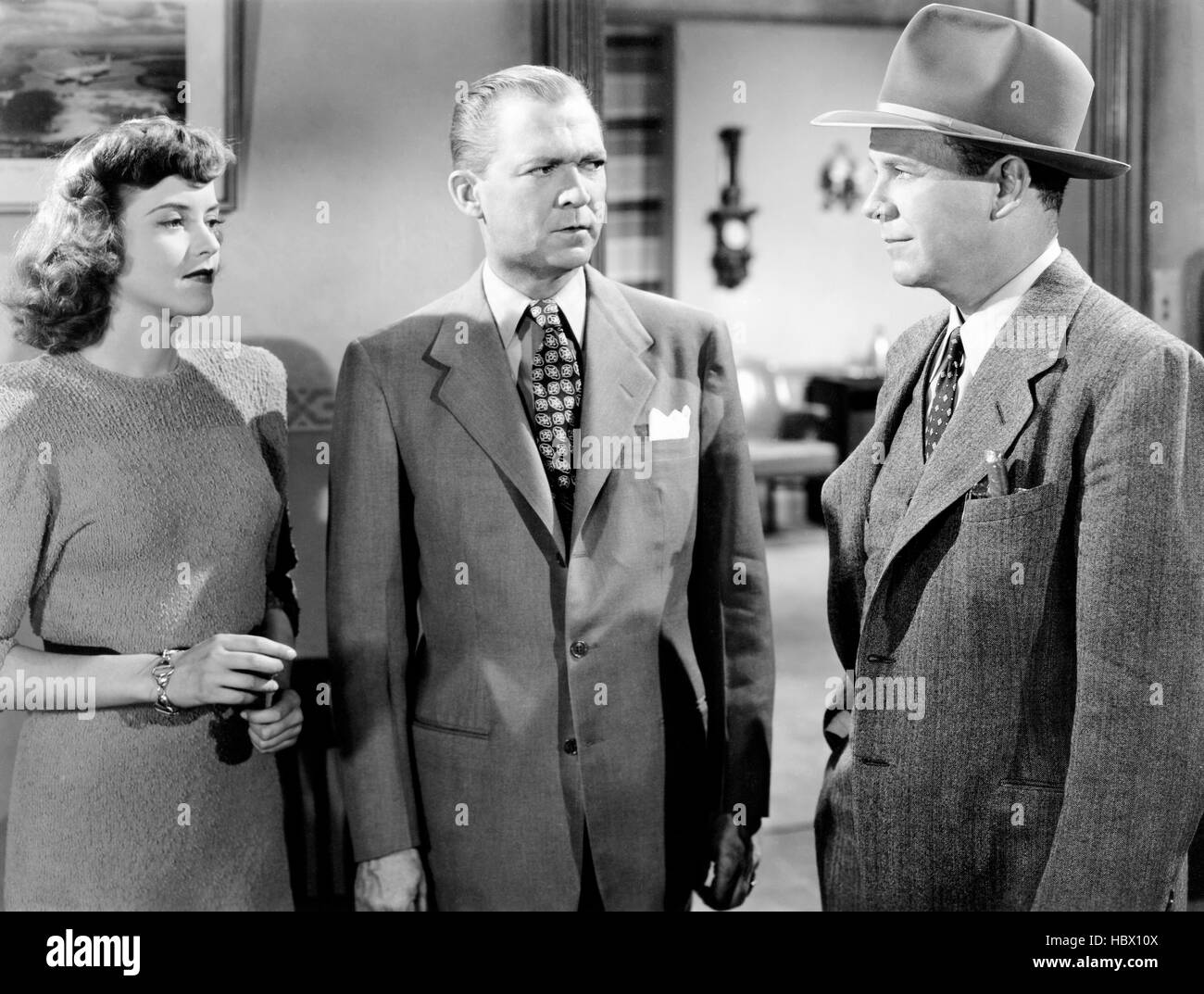 HIGH TIDE, from left, Anabel Shaw, Lee Tracy, Regis Toomey, 1947 Stock ...