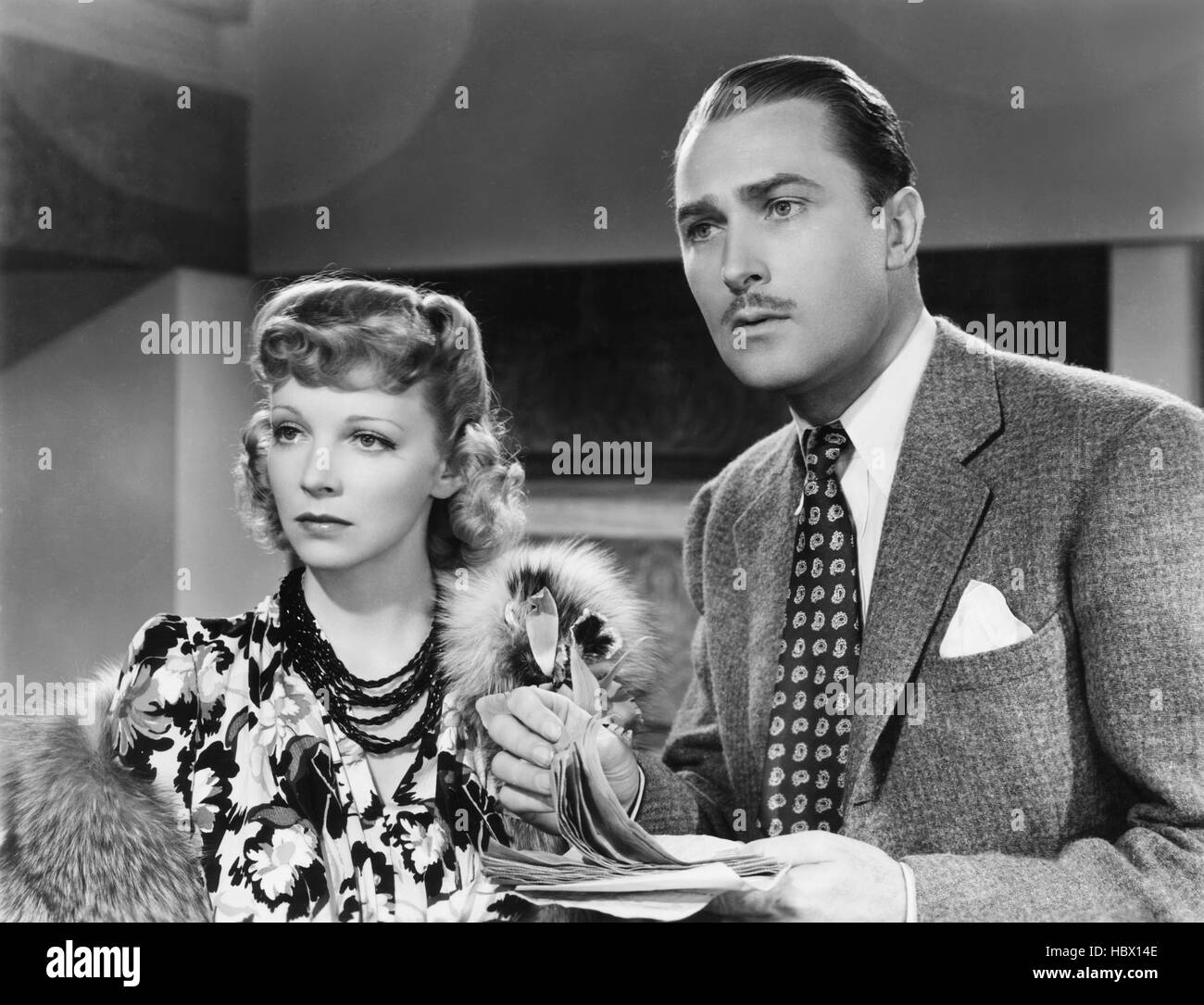 HIRED WIFE, from left, Virginia Bruce, Brian Aherne, 1940 Stock Photo ...