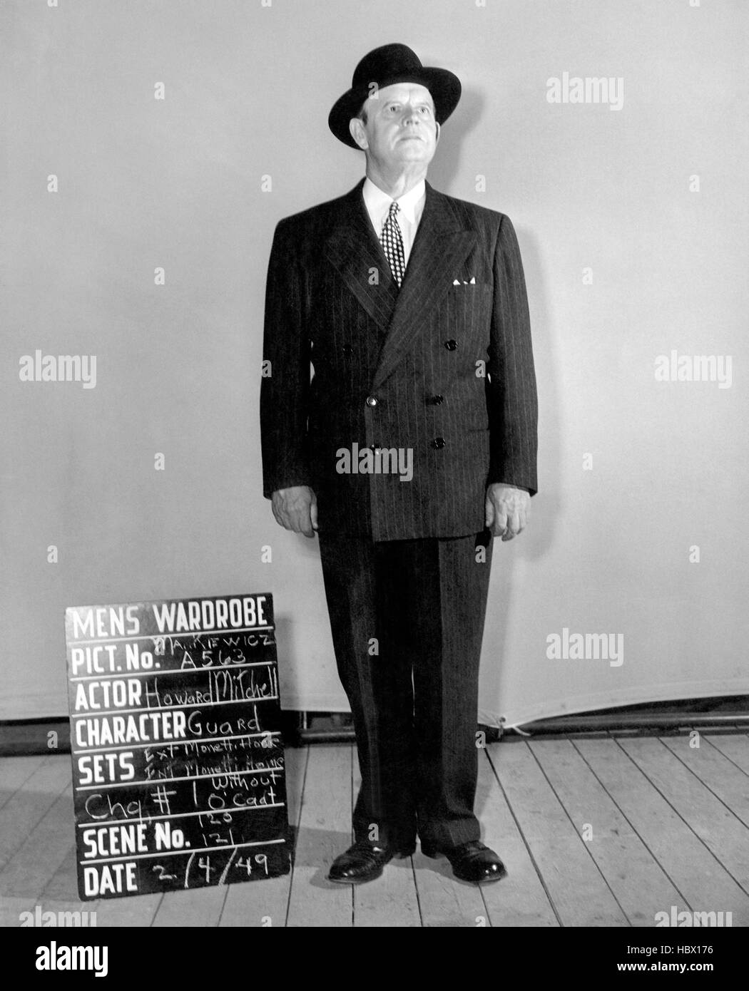 HOUSE OF STRANGERS, wardrobe test of Howard Mitchell, February 4, 1949 ...