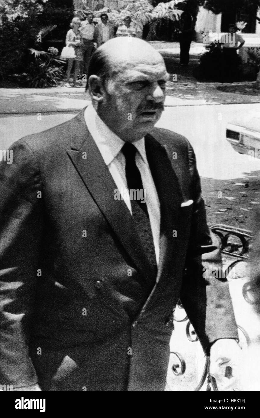 Jackie Coogan, at funeral of ex-wife Betty Grable, Los Angeles, July 5 ...