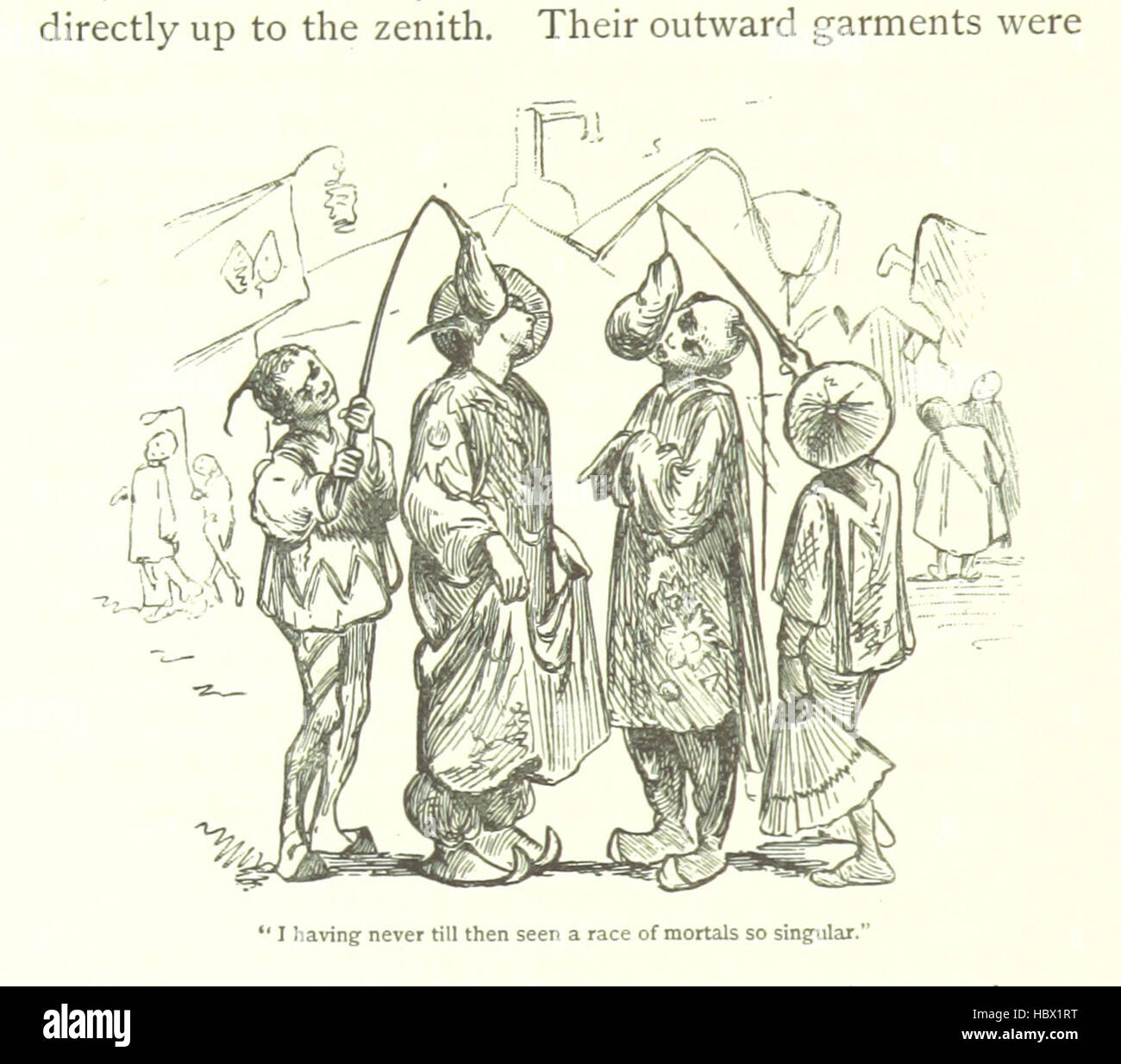 This page from 'Gulliver’s Travels' depicts fictional journeys ...