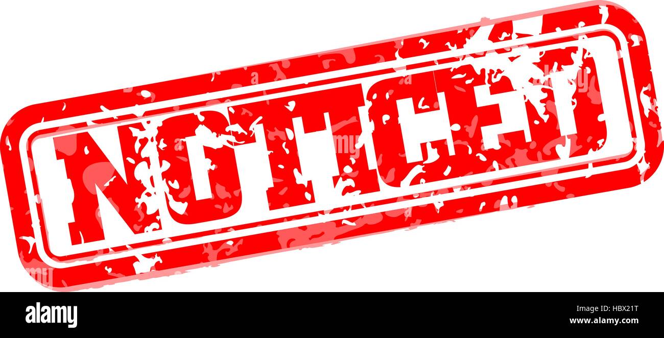 Noticed rubber stamp Stock Vector Image & Art - Alamy