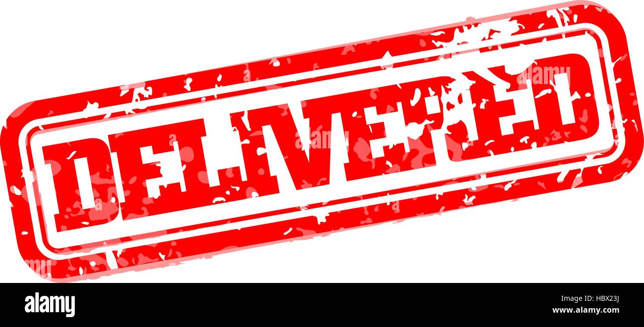 Delivered rubber stamp Stock Vector Image & Art - Alamy