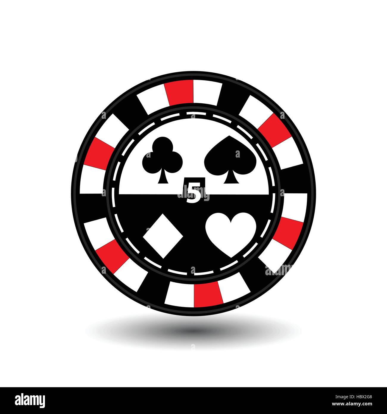 chips for poker red fithe in the middle and rectangles with a side ...