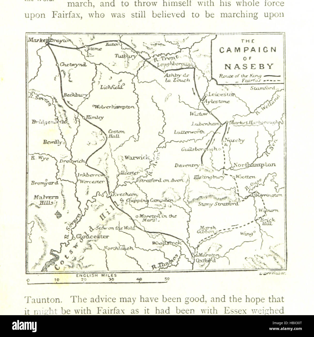 Civil war maps england hi-res stock photography and images - Alamy