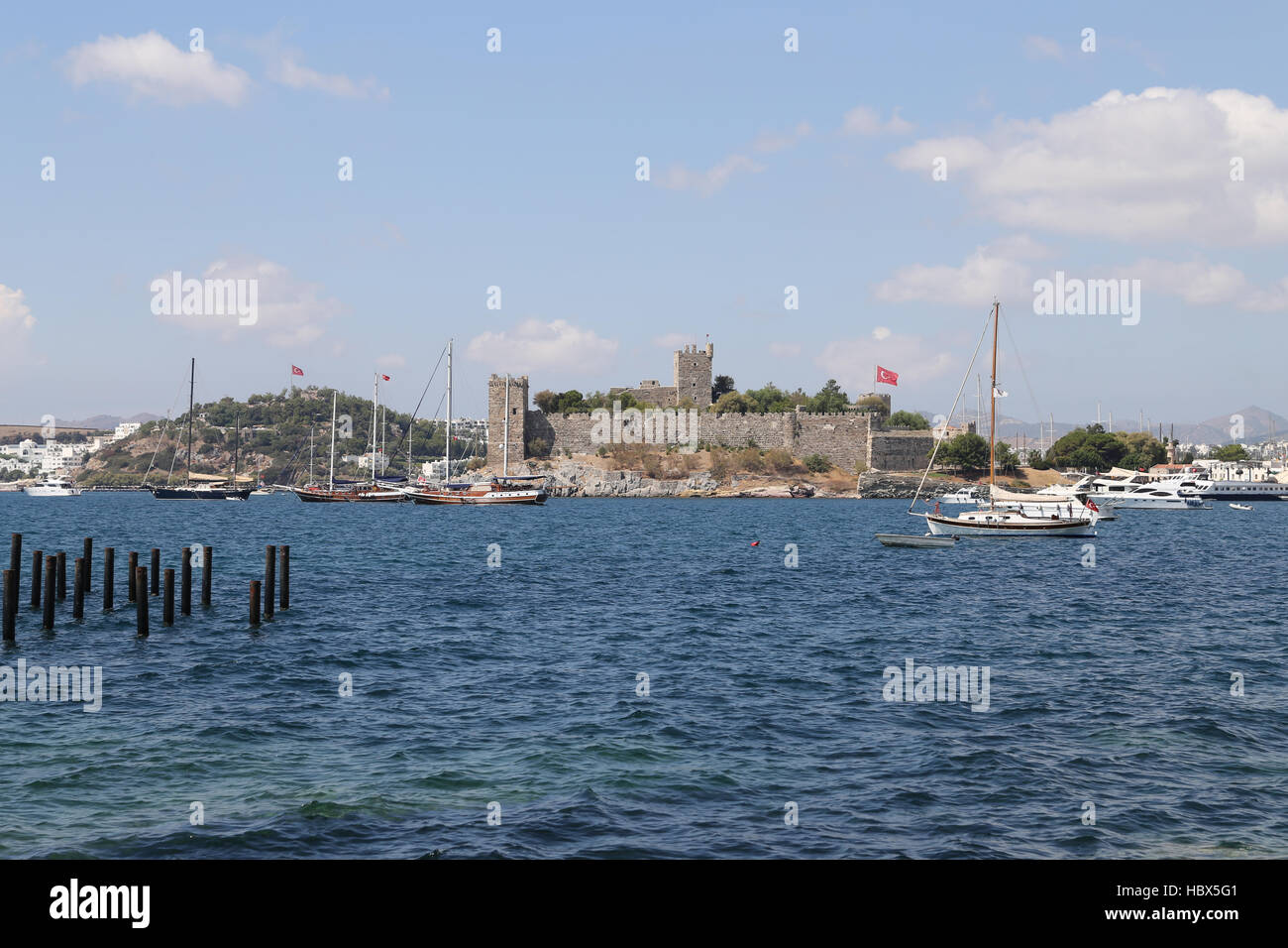 Bodrum Castle in Aegean Coast of Turkey Stock Photo - Alamy