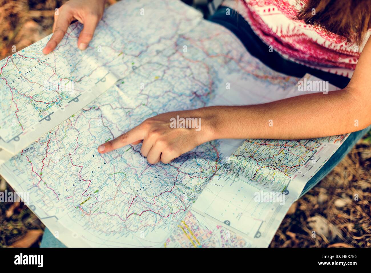 Map Destination Direction Route Travel Trip Trek Concept Stock Photo ...