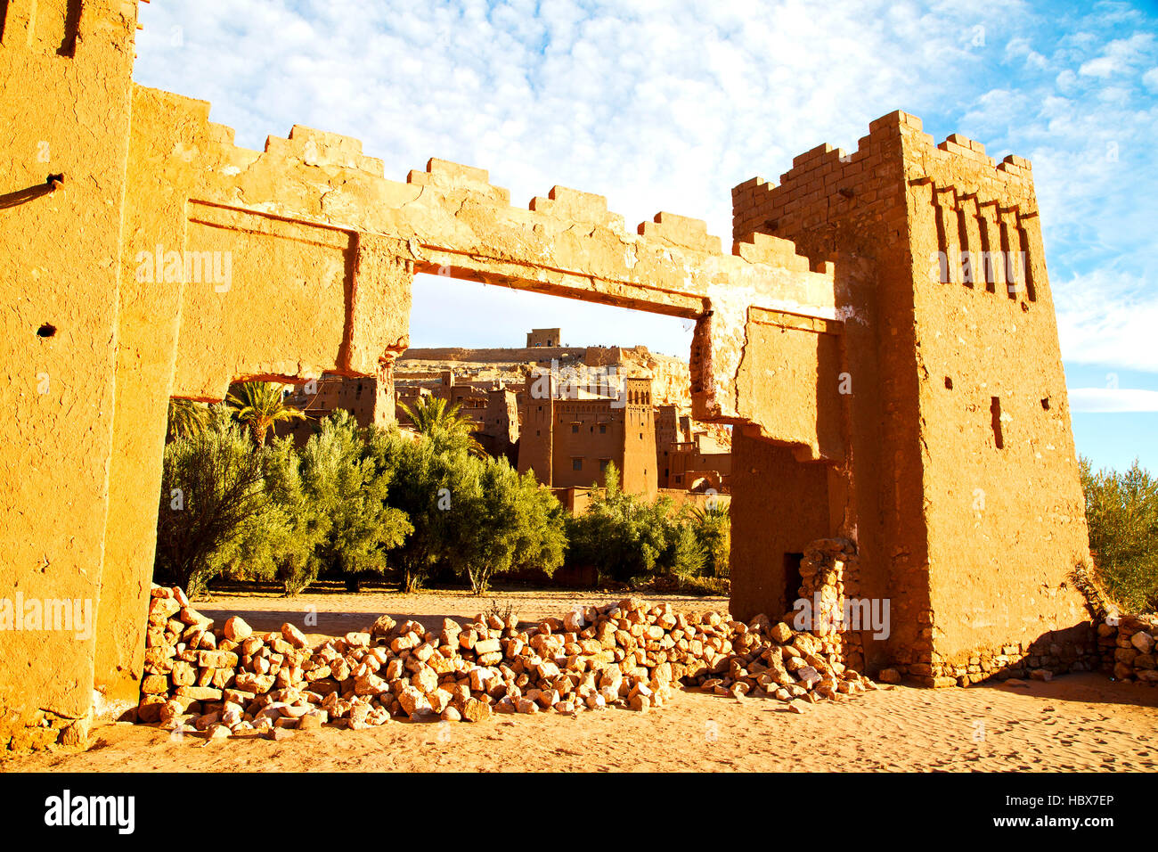 africa in morocco the old contruction and the historical village Stock ...