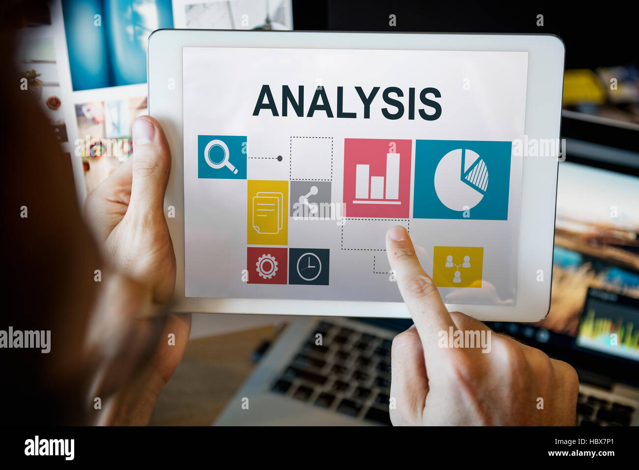 Data Analysis Analytics Information Report Concept Stock Photo - Alamy