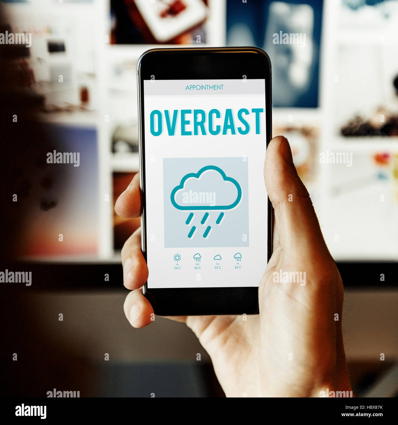 Overcast Forecast Weather Rainy Cloud Concept Stock Photo - Alamy