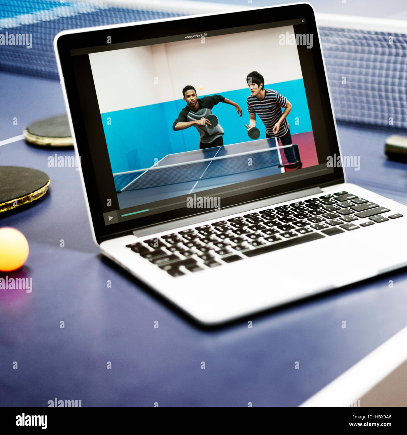 Table Tennis Ping-Pong Sport Video Tutorial Concept Stock Photo - Alamy