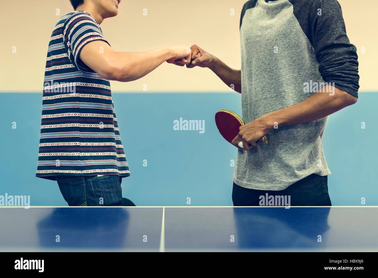 Ping Pong Table Tennis Game Practicing Sport Concept Stock Photo - Alamy