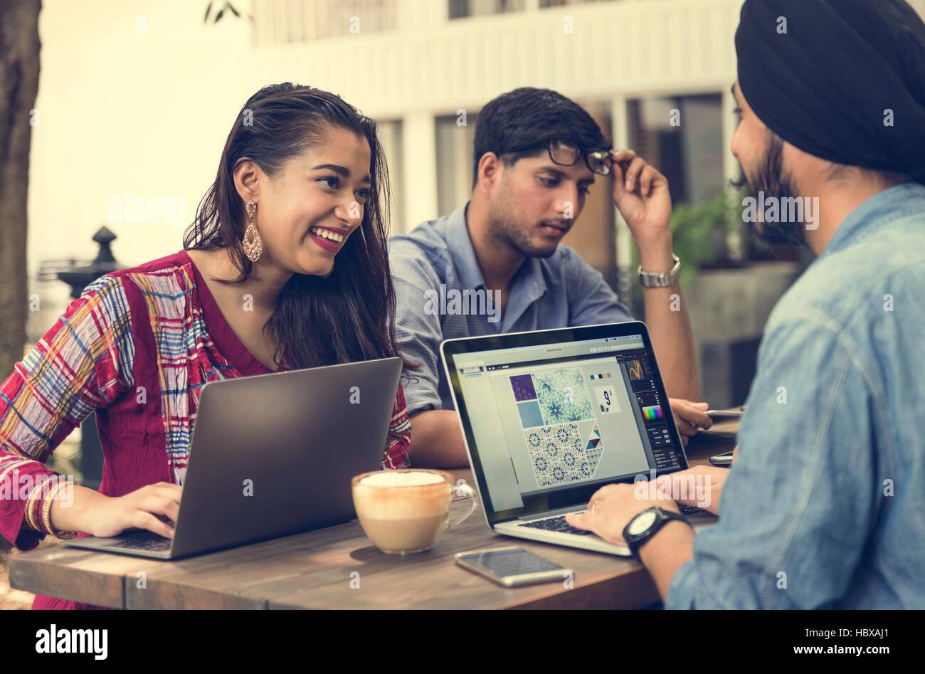 Indian Ethnicity Drinking Cafe Break Coffee Tea Concept Stock Photo - Alamy