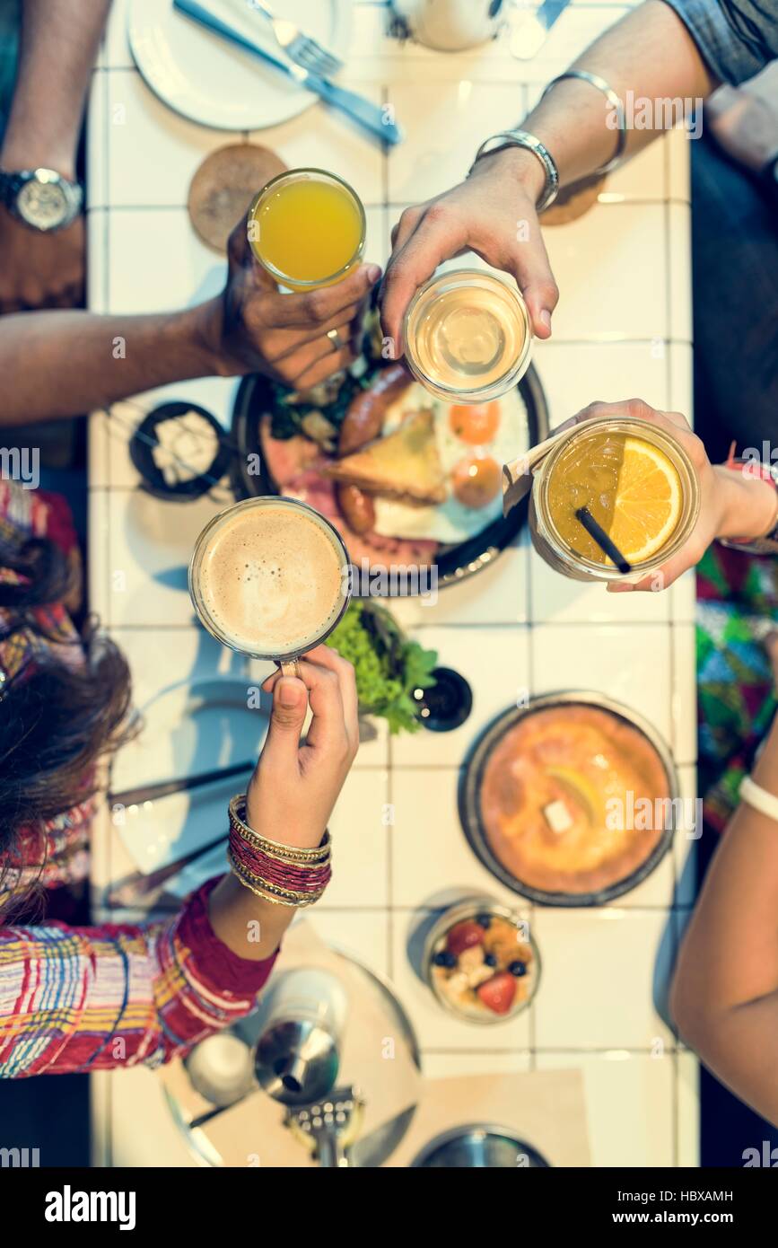 Indian Community Eating Restaurant Dining Concept Stock Photo - Alamy