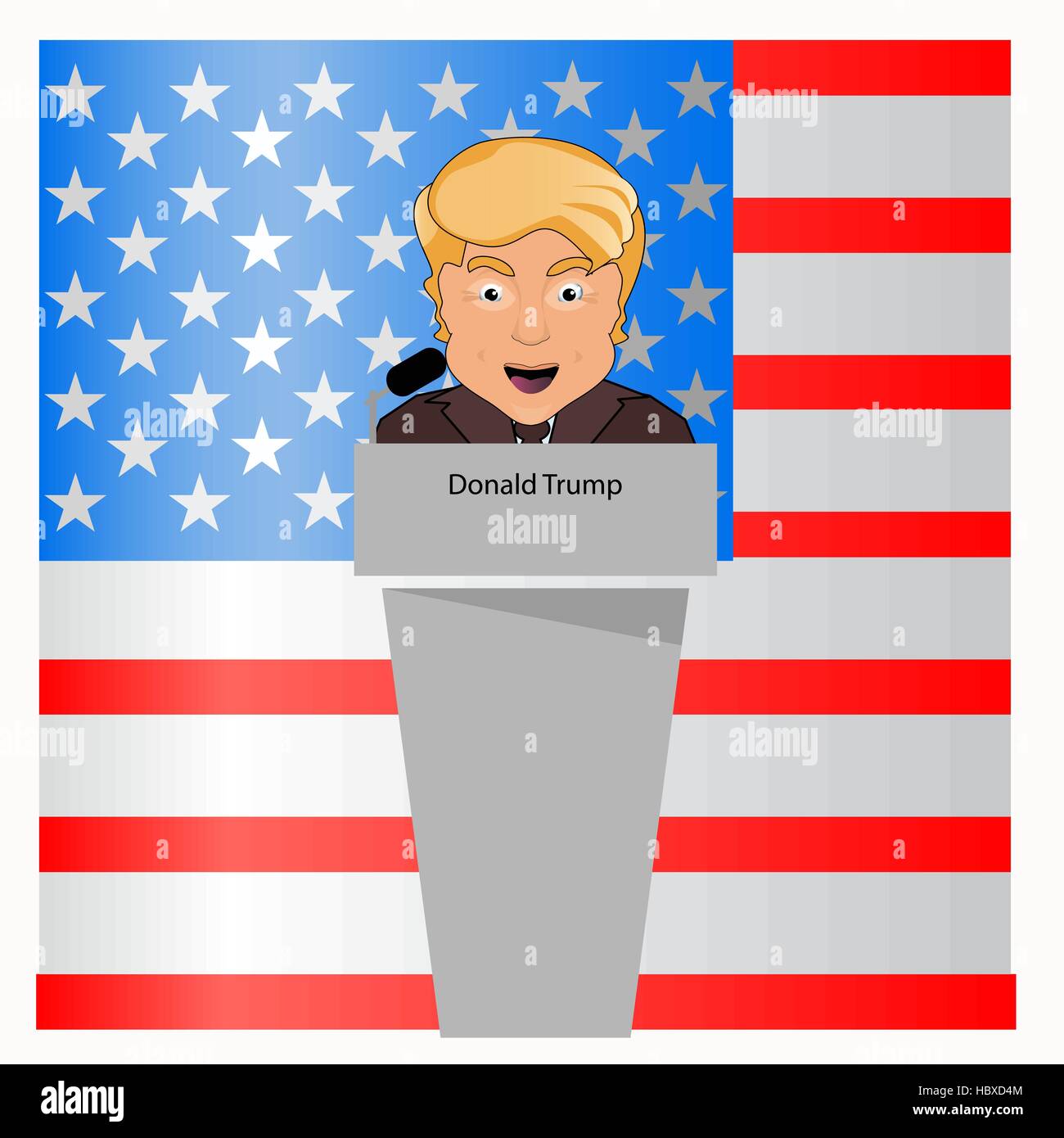 donald trump the president a smile behind an interview tribune in the ...