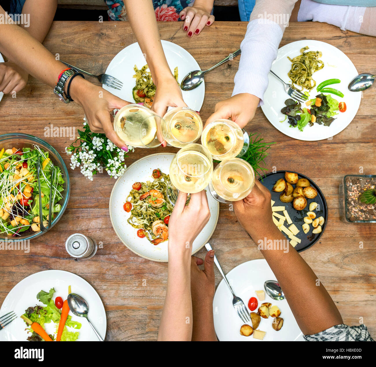 Women Communication Dinner Together Concept Stock Photo - Alamy