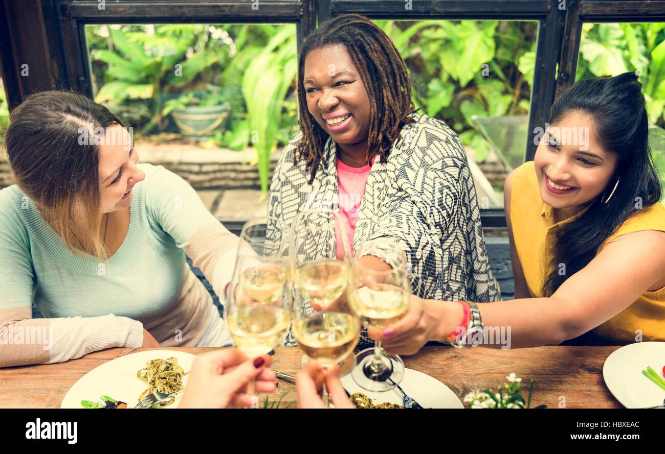 Women Communication Dinner Together Concept Stock Photo - Alamy