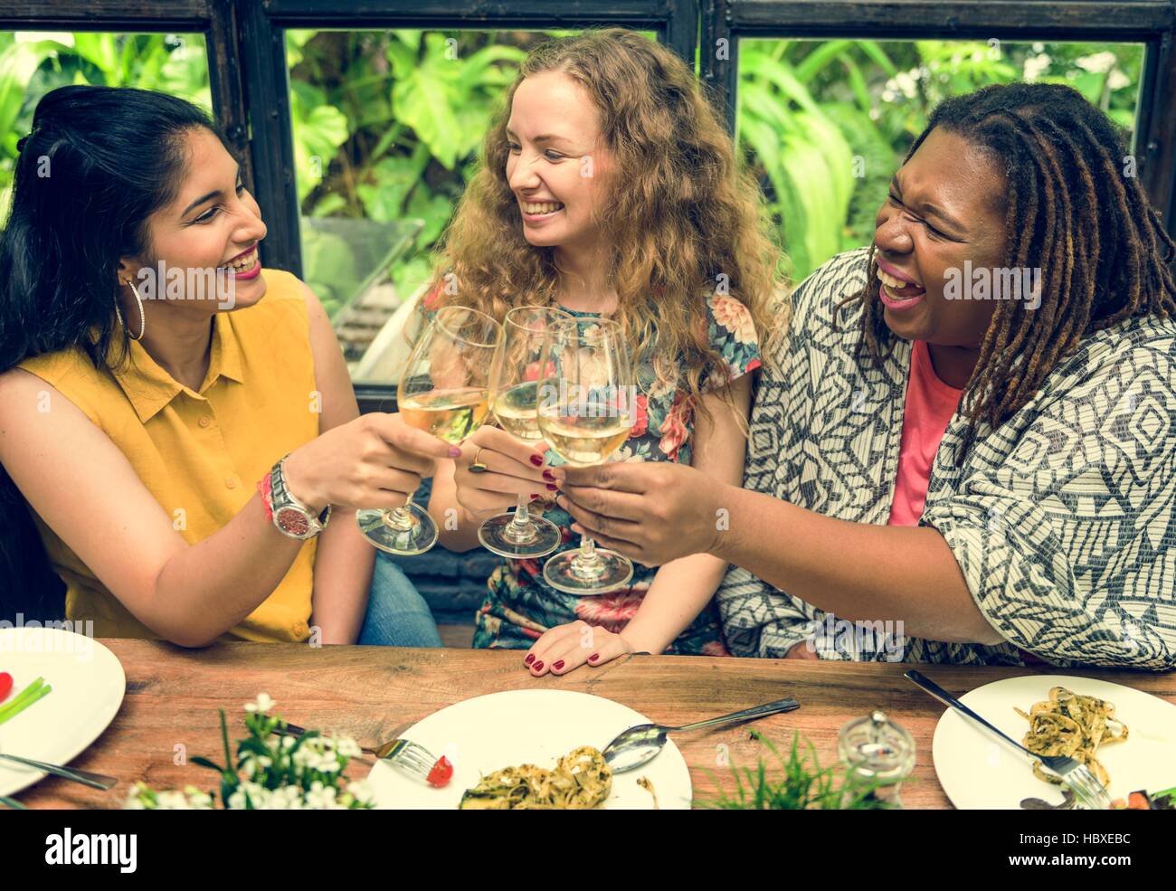 Women Communication Dinner Together Concept Stock Photo - Alamy