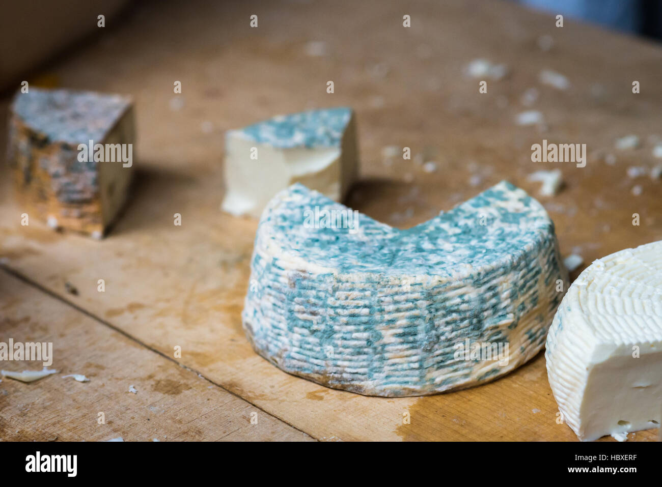 pieces of blue cheese mold Stock Photo - Alamy