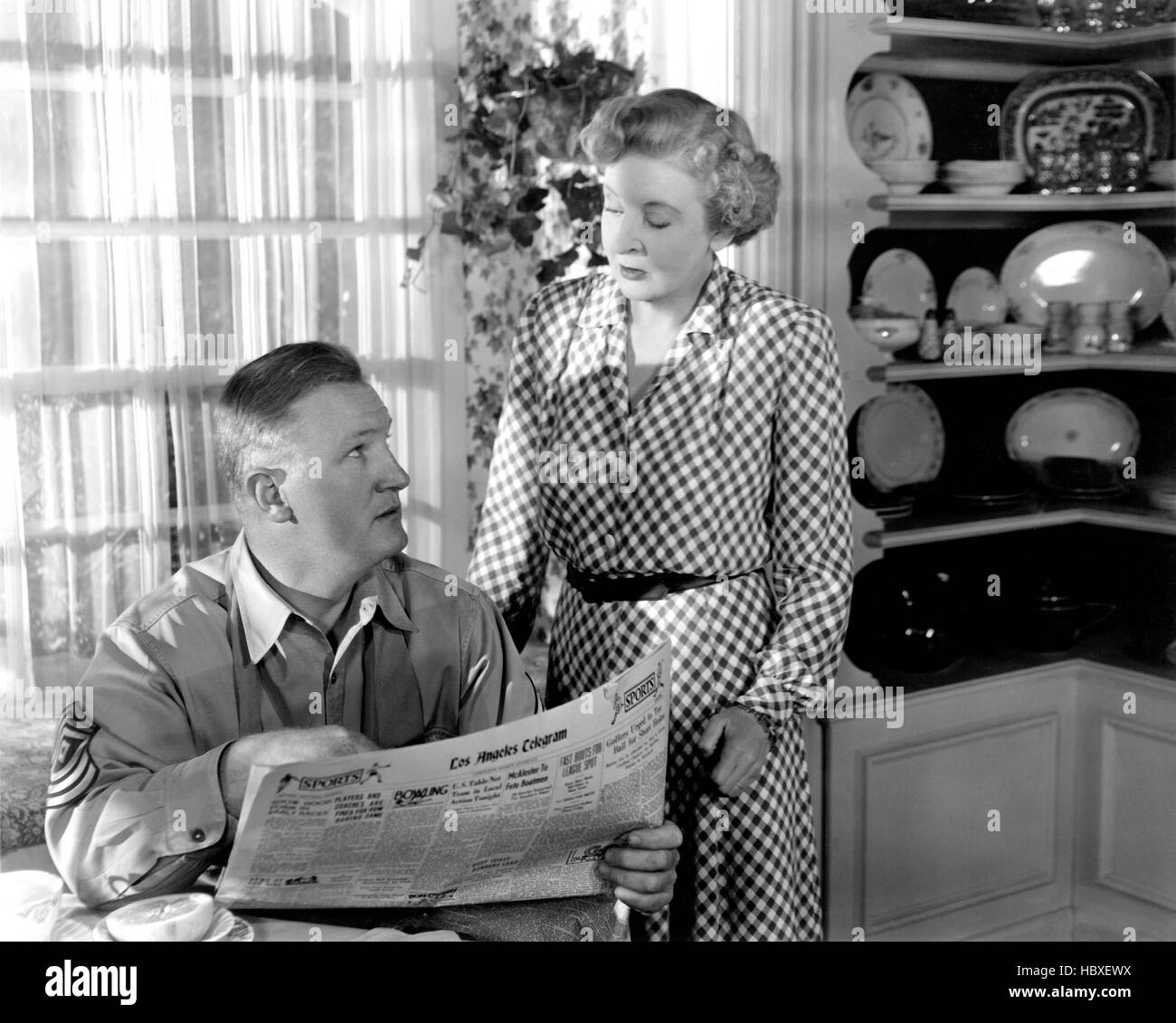 G.I. WAR BRIDES, from left, Joe Sawyer, Doris Lloyd, 1946 Stock Photo ...