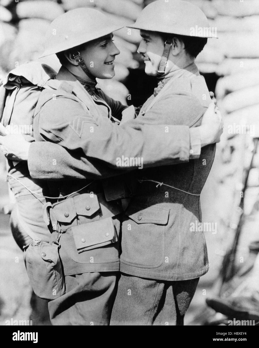 THE GIRL WHO STAYED AT HOME, from left: Richard Barthelmess, Robert ...