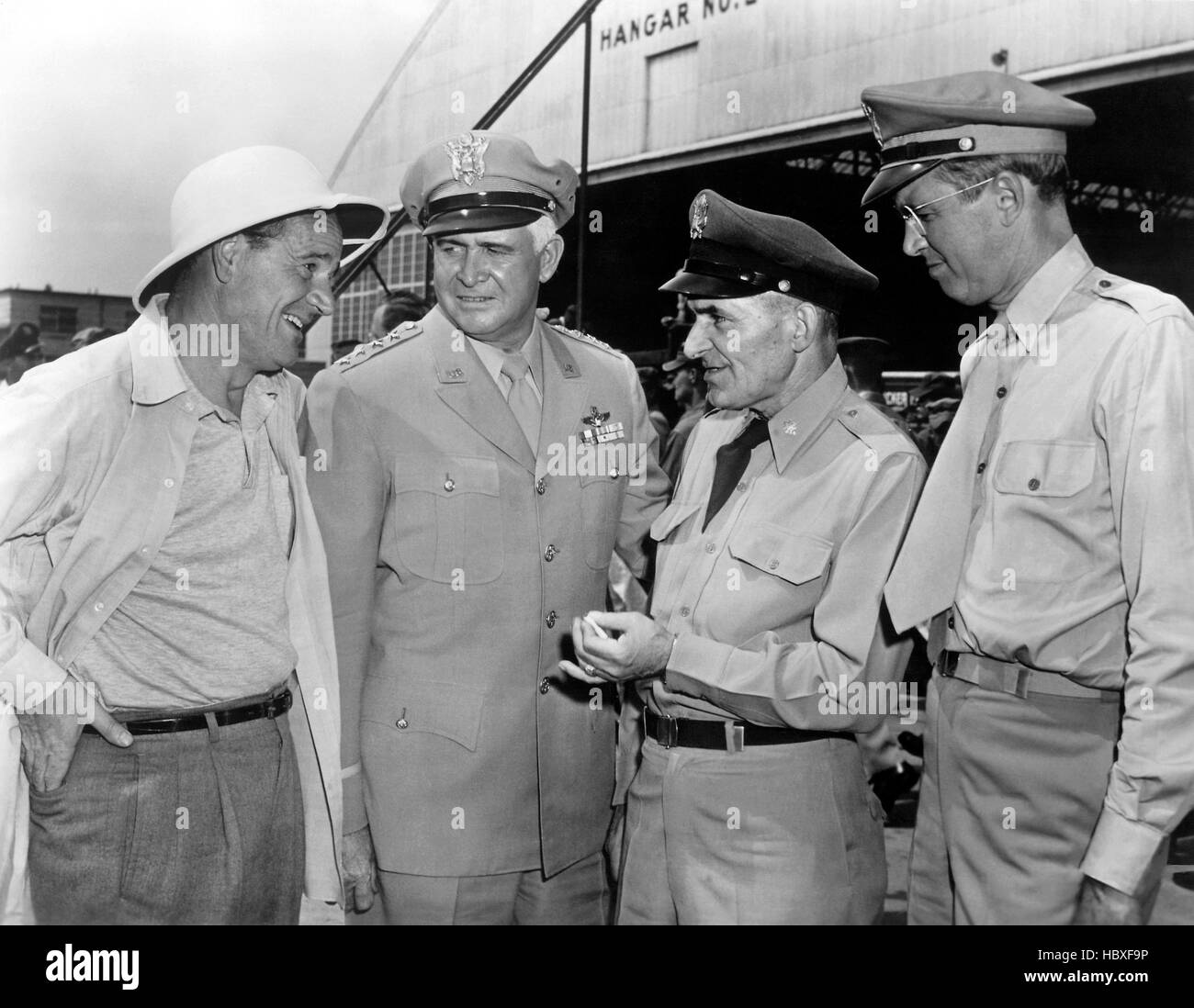 THE GLENN MILLER STORY, from left: Director Anthony Mann, Barton ...