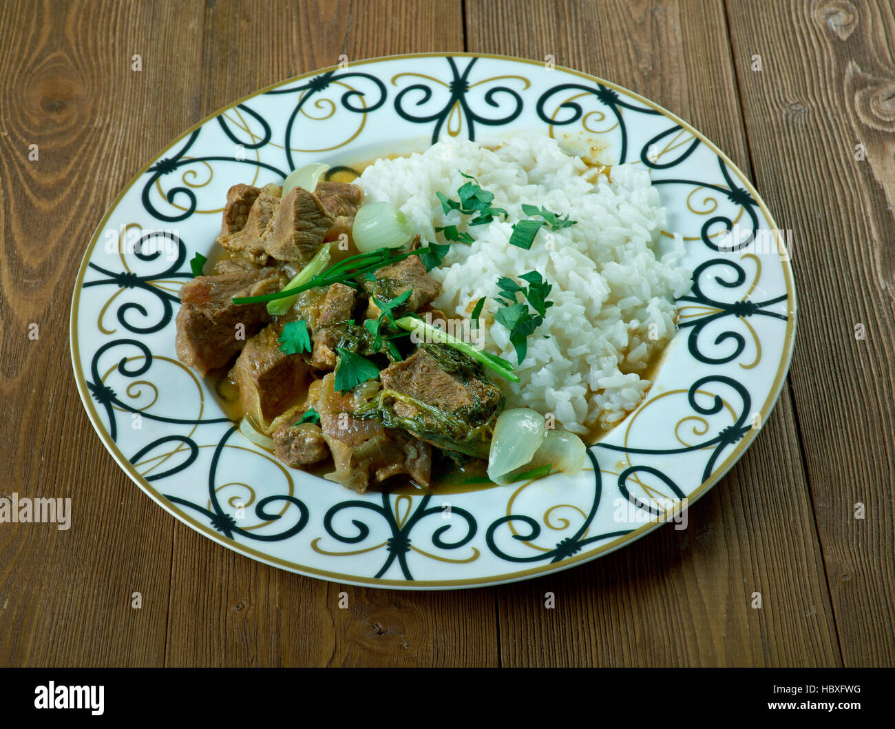 Kakuleli Kuzu Eti - lamb with cardamom. Turkish meat dish Stock Photo ...