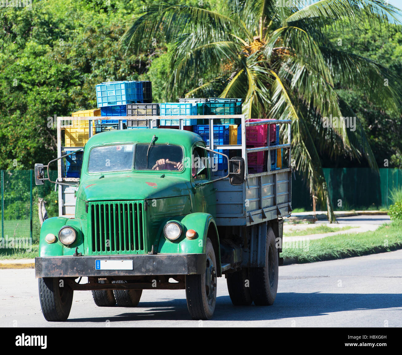 Truck in Varadero Cuba Stock Photo - Alamy
